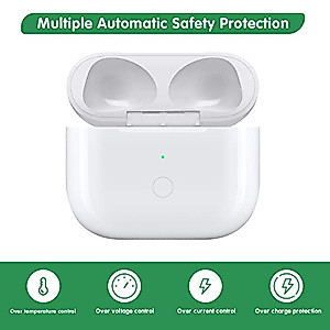 Charging Case Replacement for AirPods 3rd Generation, Upgraded AirPods 3 Wireless Charger Case, Compatible with AirPod 3 Gen Support Blue-Tooth Pairing Sync, 600 mAh Battery, No AirPods (3rd), White