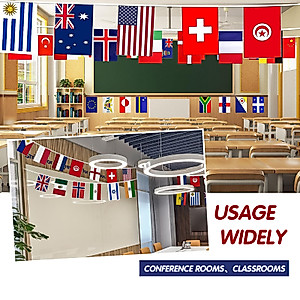 100 Countries String Flag, 82 ft International Flags Bunting Banner, World Flag Banner Decoration for School, Sports Events, Grand Opening, Party