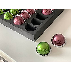 Coffee Pod Storage Tray, Organizer Compatible with Nespresso Vertuoline For Drawer or Countertop 40 Vertuo Capsule Capacity