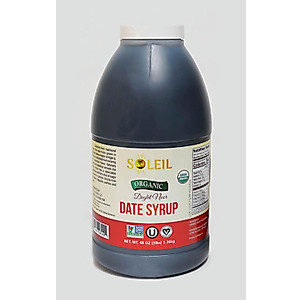 3lb ORGANIC DATE SYRUP | Made with100% Deglet Noor dates | Certified Organic, NON-GMO, KOSHER & VEGAN. Healthy Natural sweetener with NO added sugars or preservatives, Gluten-free, PBA free (48oz)