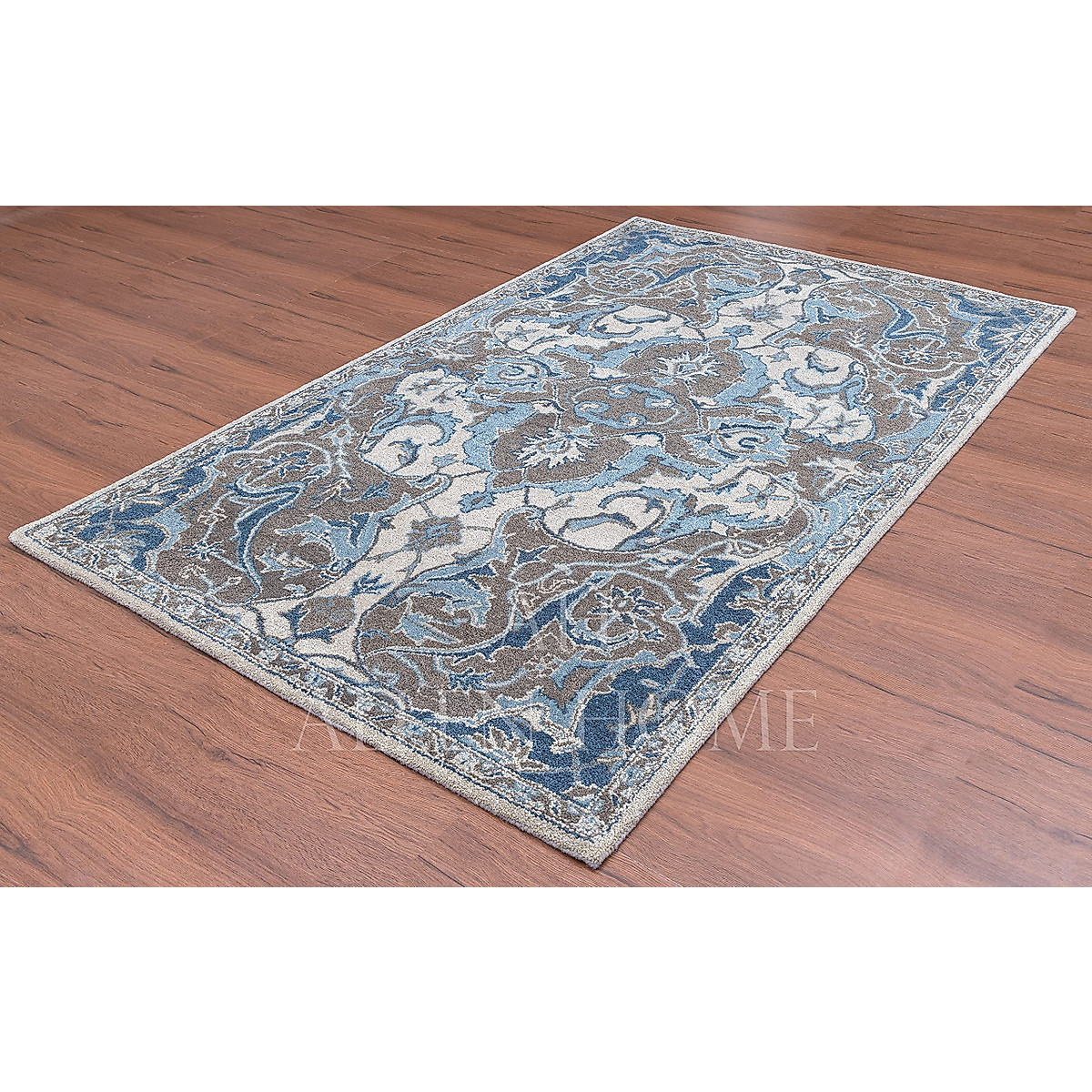 Allen Home Wool Area Rug | Nicol Natural Traditional Decorative Carpet | Area Rugs Suitable for Living Room, Bedroom, Dining Room | 100% Wool | 100% Cotton Backing | 9’ x 12’ |
