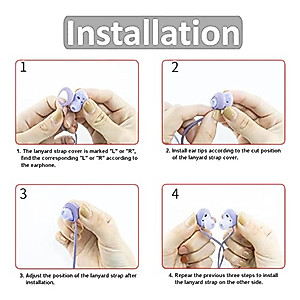 Strap Ear Tips Kit for Galaxy Buds 2 SM-R177, Anti-Lost Soft Silicone Lanyard Neck Rope Cord Leash Gel Eartips Earbuds Skin Accessories Compatible with Samsung Galaxy Buds 2 - Graphite