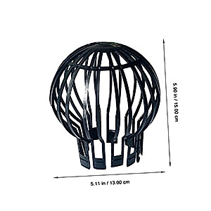 DOITOOL 2 Pcs Eaves Filter Cover Plastic Funnel Round Balloons Plastic Balloons Downpipe Leaf Guard Downspout Guard Rain Gutter Screens Drainage Pipe Strainer Cover Roof Downpipe Strainers