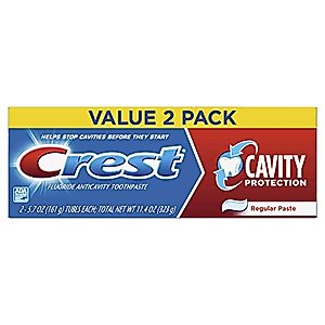 Crest Cavity Protection Toothpaste, Regular Paste, 5.7 Oz(Pack Of 2), 2Count