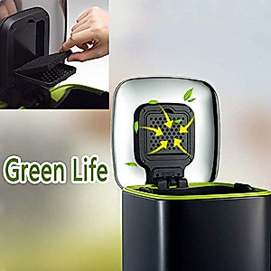 Abakoo Compost Bin Filters, 12 Pack, Activated Carbon Filters for Kitchen Compost Pail Filters Replacement for 1/1.3 Gallon Compost bin, 6 Round and 6 Square 6.5 inch Diameter Measures 4.65 inch