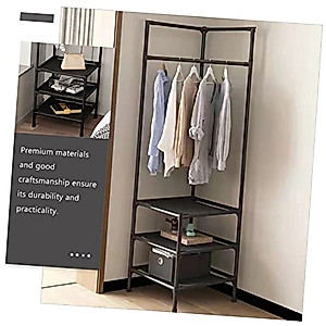 Outanaya Corner Coat Rack Drying Rack for Clothes Hangers Heavy Duty Vertical Coat Rack Handbags Clothes Rack Hanging Clothes Rack Clothes Dryer Rack Garment Rack for Display Coats Racks