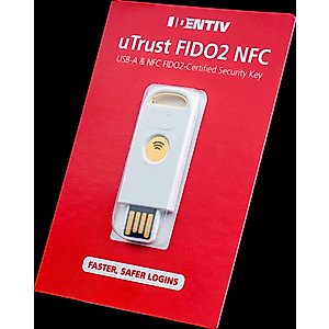 Identiv uTrust FIDO2 NFC Security Key USB-A (FIDO, FIDO2, U2F, PIV, TOTP, HOTP, WebAuth)