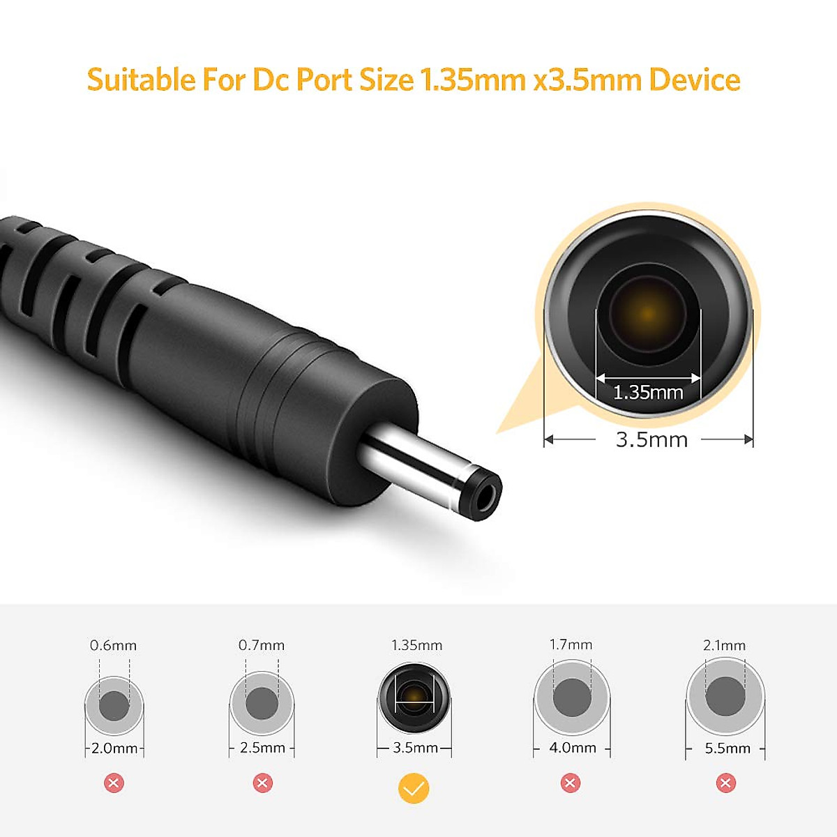 UGREEN AC DC Power Adapter 5V2A - Power Supply Adapter 100-240V, AC Adapter 2000mA, DC Wall Charger Plug with OD: 3.55mm x ID:1.35mm Compatible for Router/USB Hub/TV Box/GPS/Webcam (Exclude Omma Box)