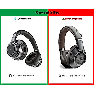 DowiTech Professional Headphone Replacement Ear Pads Cushions Headset Earpads Compatible with Plantronics Backbeat Pro Wireless Noise Cancelling Headset Headphone