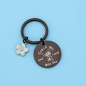 FOTAP Ohana Inspired Gift Hibiscus Flower Jewelry Touch Me and I Will Bite You Hawaiian Trip Gift (B-Bite You Key)