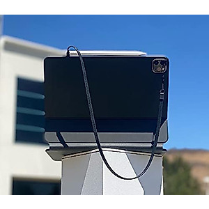 ZoopLoop Black Silicone Scratchproof 20.75in Tether for Digital Electronic Styluses (Diameter Range: 0.27-0.37in) - Secure Stylus to Tablet Case - Tablet Pencil Holder Accessory