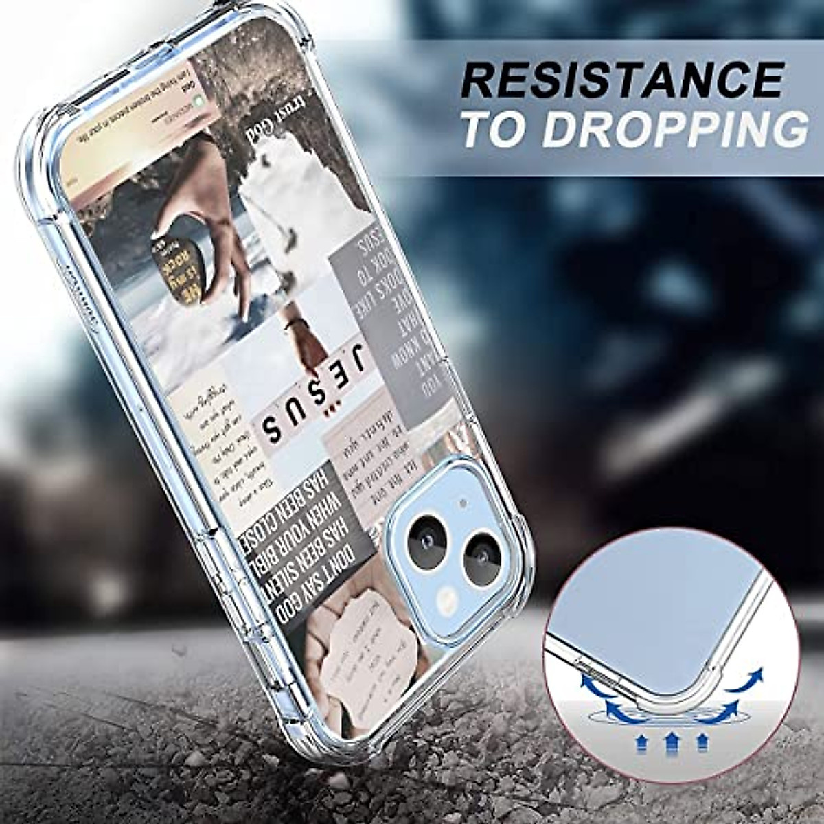 Jesus Quotes Case for iPhone 13 Mini,Christian Motivational Bible Verse Collage Pattern Case for Men Women,Unique Design Soft TPU iPhone 13 Mini Bumper Case