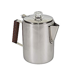Stansport Stainless Steel Percolator Coffee Pot - 9 Cup