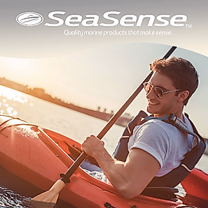 SeaSense XTreme 1 Kayak Paddle, Black, 96” - Molded Plastic Blades, 2-Piece Aluminum Construction - Great for Recreational, Sport, Sea, Whitewater & Fishing Kayaking