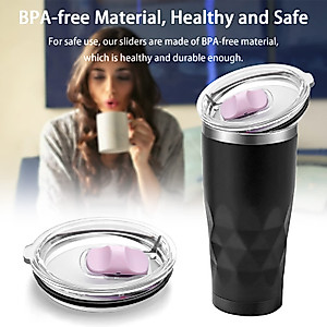 4 Pack 30 oz Magnetic Tumbler Lid Compatible for 30 oz YE-TI Rambler Old Style RT-IC Coffee Tumbler Mugs Ozark Trail Replacement Tumbler Cover With Magnetic Splash Resistant Slider