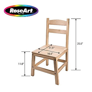 Rose Art Kids Solid Natural Wood Table and 2 Chair Set