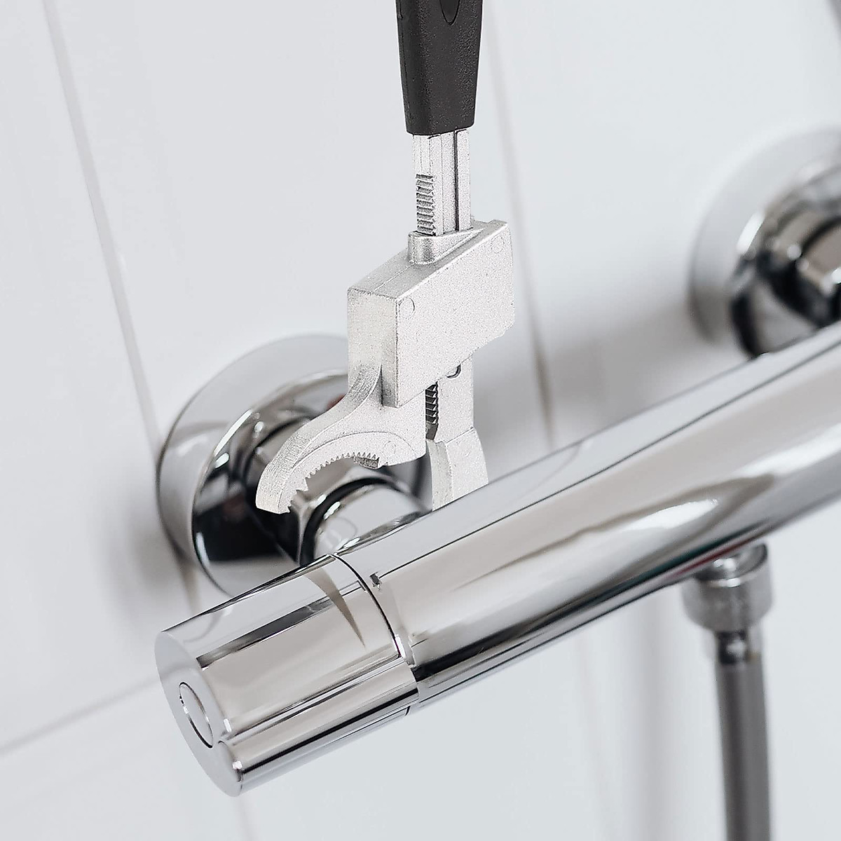 Universal Adjustable Double-ended Wrench Multifunctional Bathroom Wrench for Disassembly & Assembly Valves/Faucets/Connecting Pipes/Shower Heads