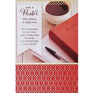 Greeting Card For A Pastor Who Makes A Difference Ministry Clergy Appreciation Your Commitment To God's Word and To Shepherding His People is a Wonderful Gift To Our Church