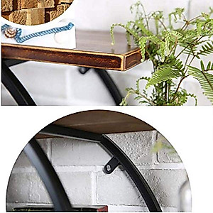 PIBM Stylish Simplicity Shelf Wall Mounted Floating Rack Shelves Industrial Wind Metal Solid Wood Display Stand Bookshelf Save Space,3 Colors,3 Sizes, a , 90X70cm