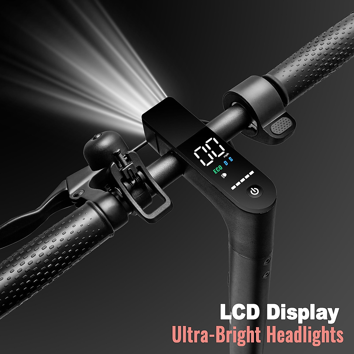 Electric Scooter for Adults and Kids Quick Folding IPX5 15.5 mph Max Speed 28 Miles Long-Range Battery with 350W Motor E-Scooter for Commuter (Black)