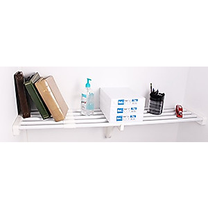 EZ Shelf - DIY Expandable Linen Closet Kit - Four 17.5"- 27" Expandable Shelves - White