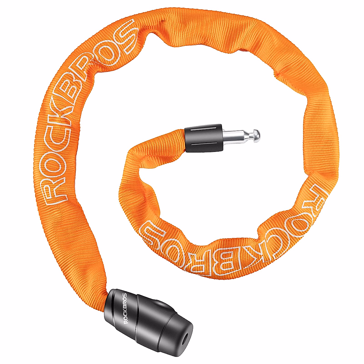 ROCKBROS Bike Lock Chain Bicycle Lock, Heavy Duty Anti Theft, 3 Ft Long, 5mm Thick Bike Chain Lock with Key Set, Cut Proof Security Scooter Lock Commuter Lock for Door, Gate, Fence, Grill