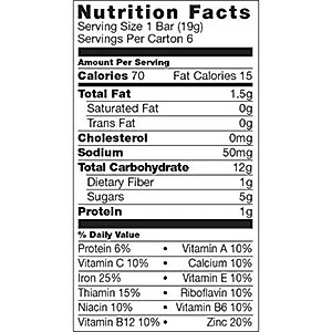 Plum Organics Mighty 4 Essential Nutrition Bars, Blueberry with Carrot, 0.67 Ounce, 6 Count