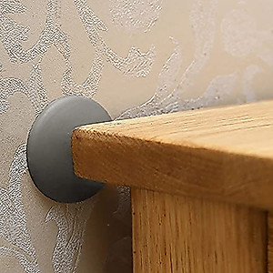 Back Pad Door Wall Rubber Home Protector Crash Doorknob Kitchen，Dining & Bar Round Place Mats for 6 (Coffee, One Size)