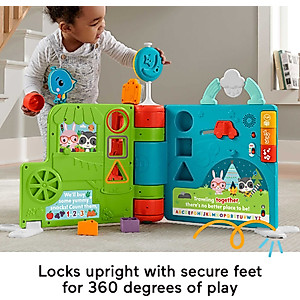 Fisher-Price Sit-to-Stand Giant Activity Book, Electronic Learning Toy and Activity Center for Infants and Toddlers Ages 6 Months to 3 Years