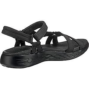 Skechers womens On-the-go 600 - Brilliancy Sport Sandal, Black, 9 US