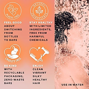 Spiraleaf Shampoo & Shave Bar, Sweet Orange & Lemongrass Essential Oils, Limited Ingredients, Concentrated Formula, USA Made (Orange Zest)