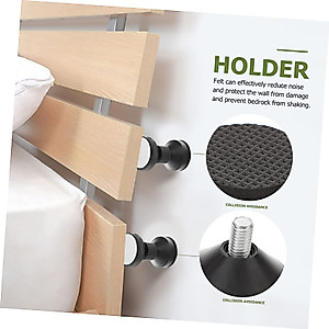 TOGEVAL 4pcs Furniture Fall Preventer Furniture Inflatable Pillows for Camping Stoppers for Frame Anti-Shake Tool Frame Adjustable Mattress Slide Stopper Plastic Black