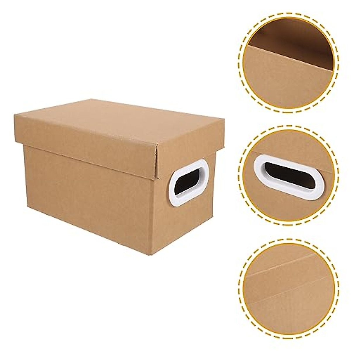 Homoyoyo Box Paper Organizer Handled Storage Container Desk Storage Organizer Desktop Organizing Holder Book Organizer Desktop Storage Organizer Makeup Stand Thick Section Z8