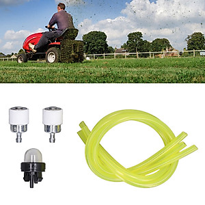 Yuecoom Fuel Line Primer Bulb Oil Filter Kit for RYOBI 682039 791682039 781682039 Lawn Mower, with 3 Oil Pipe, 2 Oil Filter, Durable Lawn Mower Replacement Part