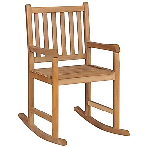 WEHUOSIF Rocking Chair,Patio Rocker,Camping Rocker,Wooden Rocking Chair,Pool Rocker,High Back Rocking,Balcony Rocking Chair,for Garden, Lawn, Backyard,Indoors, Patio,Solid Teak Wood
