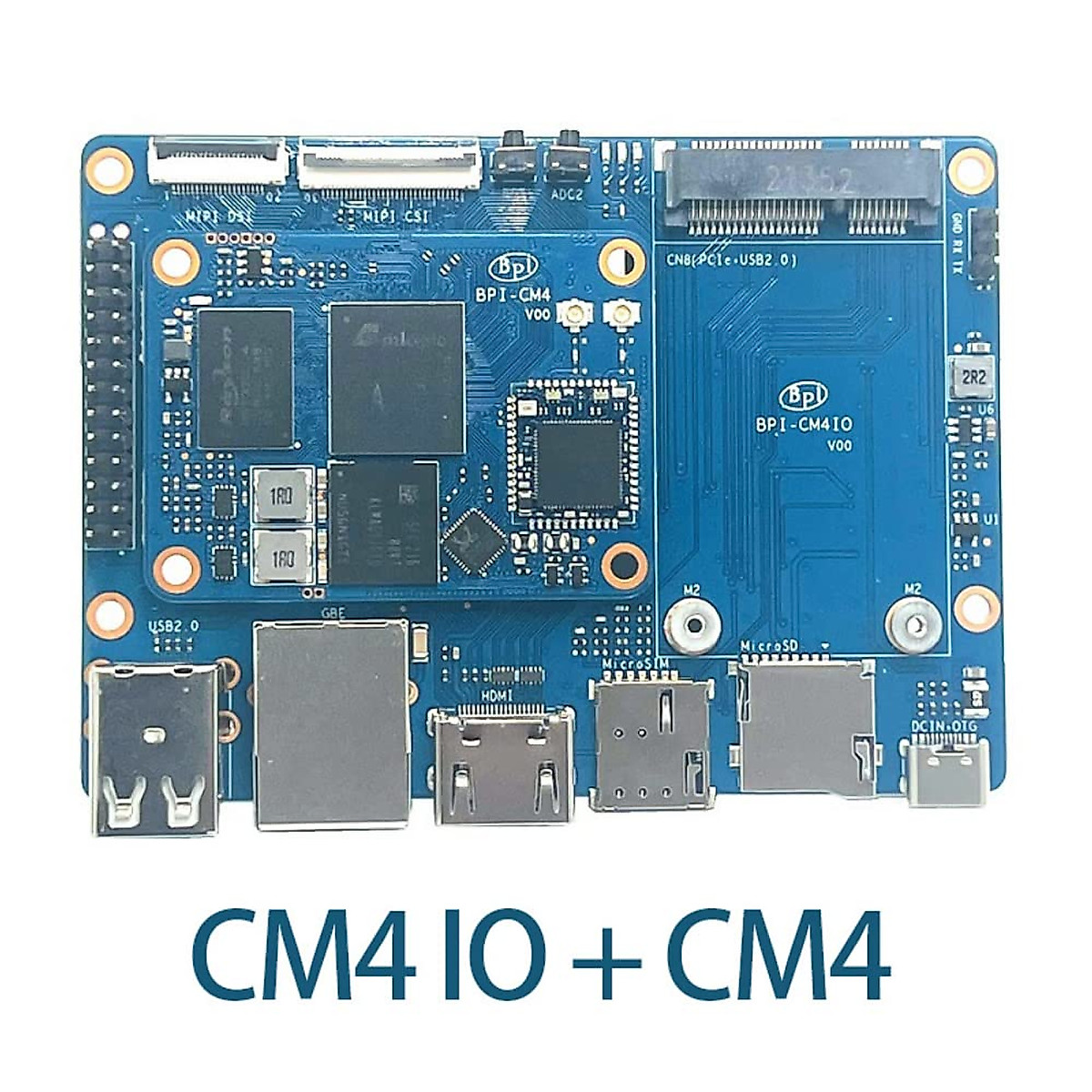 youyeetoo Banana Pi BPI-CM4,Raspberry Pi CM4 Compatible, Amlogic A311D Quad Core ARM Cortex-A73, 4G LPDDR4 16G eMMC Onboard WIFI5,Minipcie 26PIN Run Android Armbian Linux (BPI-CM4)