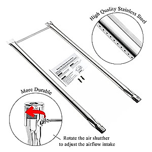 Hisencn Burner Tube, Flavorizer Bars, Cooking Grates for Weber Spirit 200 Series, Weber E-200, E-210, S-200, S-210, Genesis Silver A, Spirit 500 (with Side Control), Spirit E210 Parts
