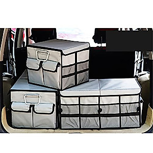 Oxford Cloth Car Trunk Storage Box High Hardness Plate Car Storage Box Foldable Box Car Interior Debris Finishing (Style G)