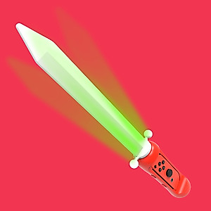 LED Sword Accessories Compatible with Nintendo Switch/Switch OLED (Red, 1 Pack), GH Joycon Right Games Sword Controller for Switch Sports Chambara, The Legend of Zelda: Skyward Sword HD, Skyrim