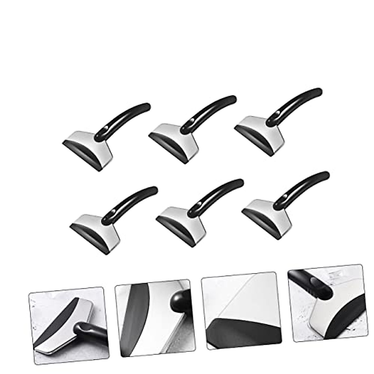 Yardwe 18 PCS Stainless Steel Snow Shovel Stainless Spatula Stainless Steel Scraper car Window Squeegee Snow Brush for car Auto Windshield Snowbrush car ice Scraper Frost Removal Shovel