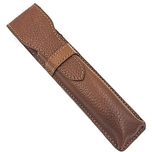 Parker Leather Saddle Brown Protective/Travel Case for Straight, Shavette and Barber Razors - from Parker Safety Razor
