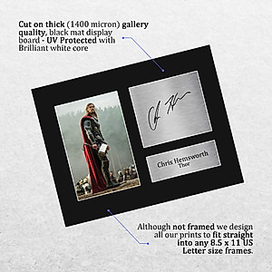 HWC Trading Chris Hemsworth USL Signed Printed Autograph Thor The Avengers Print Photo Picture Display - US Letter Size