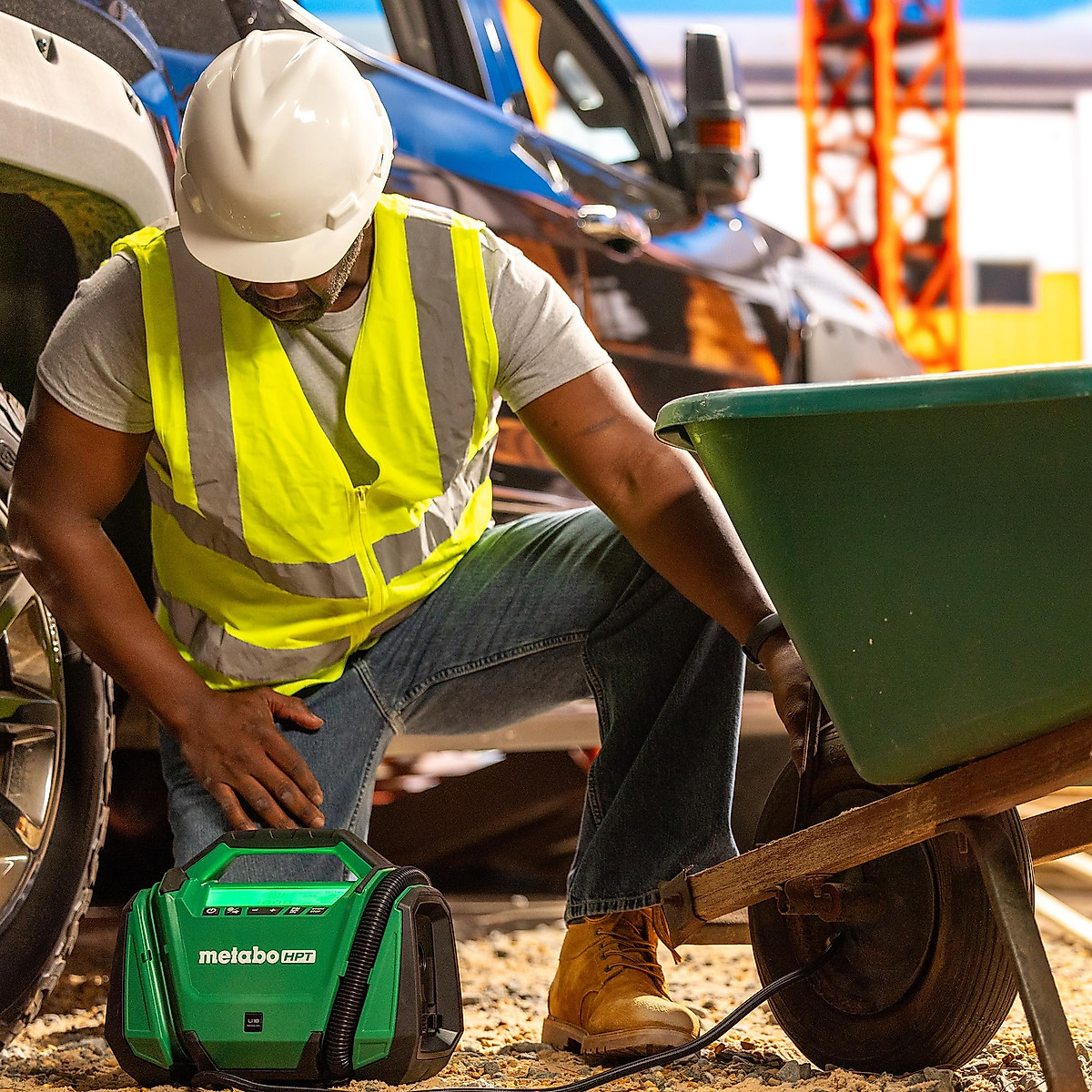 Metabo HPT 18V MultiVolt™ Cordless Dual Function Inflator, Tool Only - No Battery, Portable Air Compressor, UP18DAQ4