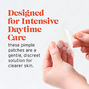 No B.S. (No Bad Stuff) Healing Acne Patches with Hydrocolloid, Waterproof, Invisible Pimple Patches, Wear Under Makeup & Sunscreen, Acne Skin Care for Women & Men, Spot Patches for Pimples, 36 CT