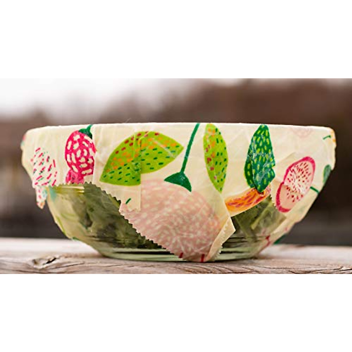 Reusable Beeswax Food Wrap (Set of 3) Eco friendly sustainable organic biodegradable cotton sheets bees wax wraps | Great safe storage keeps produce fresher | Sandwich wrap |Plastic Free zero waste