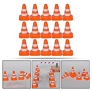 ibasenice 21pcs Activity Windproof Small Ornaments Theme Teaching Toy Cones- Traffic Useful Games Cones Flag Model Stuff Landscape Roadblock Child Soccer Favor Supplies for Birthday