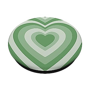 Cute Latte Lover Sage Green Coffee Heart Pastel Latte PopSockets Standard PopGrip