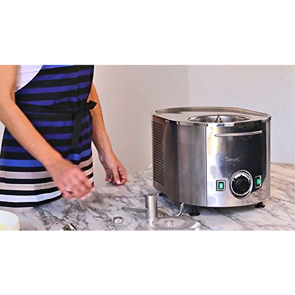 Lello 4080 Musso Lussino 1.5-Quart Ice Cream Maker, Stainless - 110/120V 60 HZ