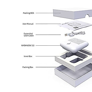 WASHWOW 3.0 Mini Portable Ster1l1z1ng Washing Machine, 0.23lb Small Washer for Underwear, Socks, Light Clothes, Babies and Women in Business Trip, Camping, Apartments, College Rooms, RV’s, Travel