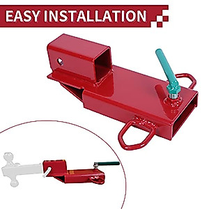 ECOTRIC New Clamp On Forklift Hitch Receiver Pallet Fork Trailer Towing Adapter 2" Insert